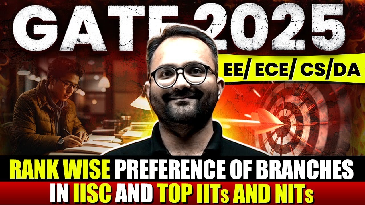 GATE 2025 | EE / ECE / CS / DA | Rank wise Preference of Branches in ...