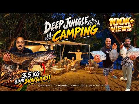 We Camped Deep Inside a Jungle & Caught a 3 5 KG Giant Snakehead! 😳 @TRIPTHEWILD