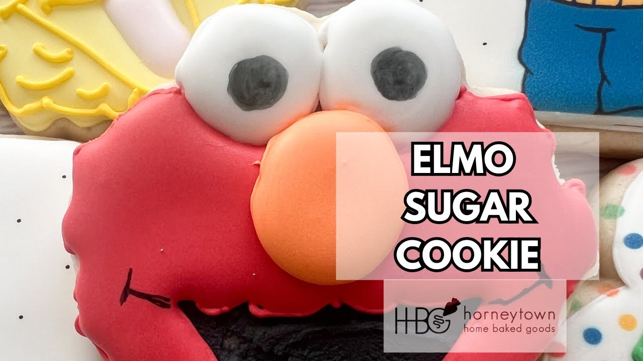 Relaxing Elmo Sugar Cookie Tutorial ~ Step-by-Step Decorate with Me ...