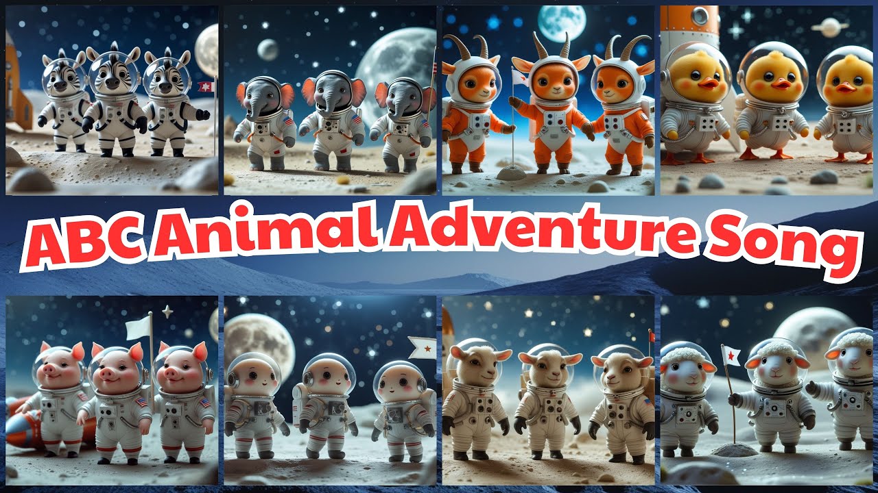 🚀 ABC Animal Adventure Astronauts Song 🚀 | Learn Alphabet A to Z with ...