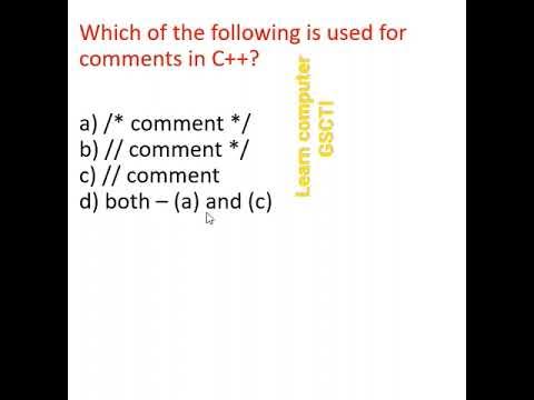 Which of the following is used for comments in C++? #shortsfeed # ...