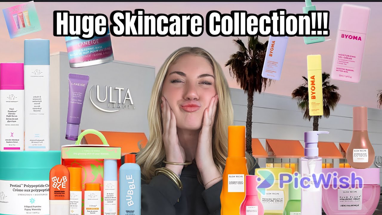 My ENTIRE Preppy Skincare Collection | Glow Recipe, Byoma, Drunk ...