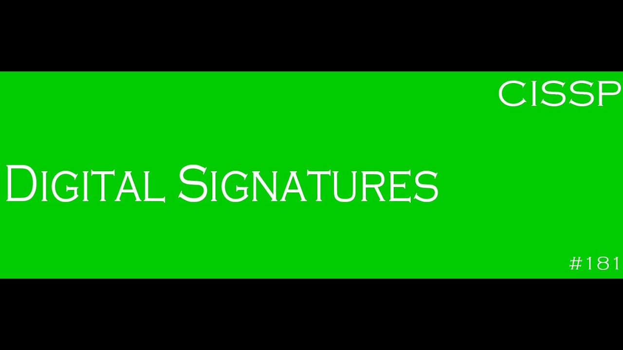 CISSP - Sample practice question (Digital Signatures) #181 - YouTube