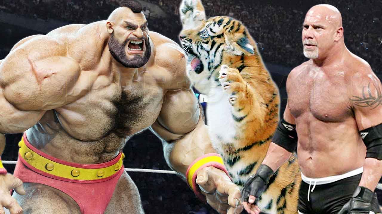 Zangief vs Goldberg Tiger Handicap Full Match - YouTube