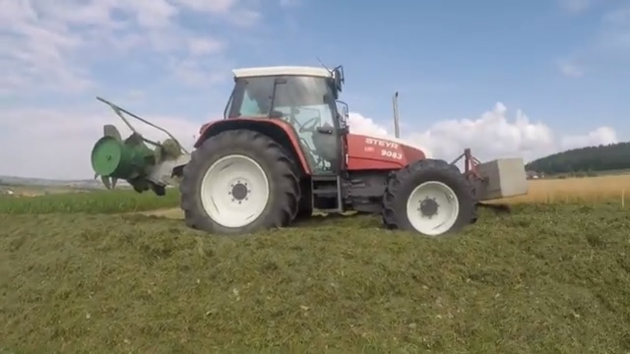 [HD] GoPro H5 @ Let´s Drive Steyr 9083 beim Siloverteilen mit dem ...