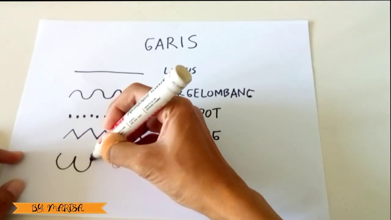 Menggambar Macam-macam Garis - YouTube