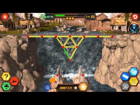 Bridge Construction Simulator Level 15 - YouTube