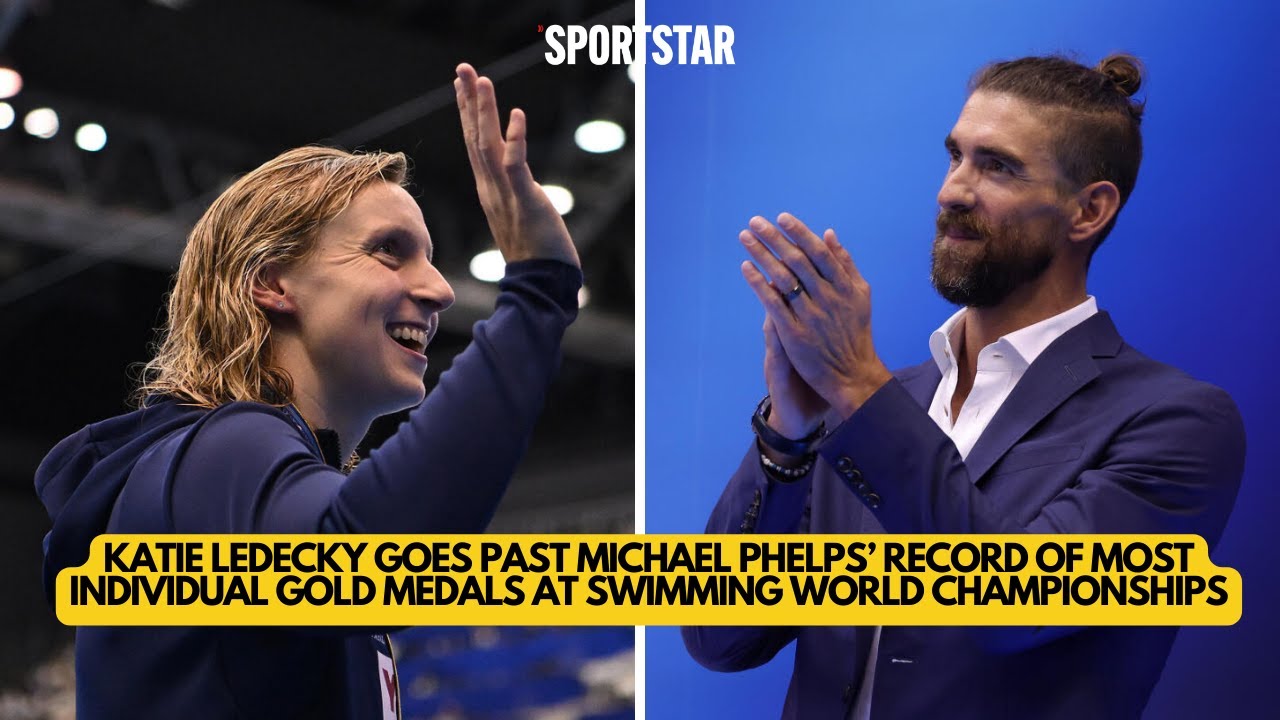 Katie Ledecky goes past Michael Phelps | GOAT ALERT - New record at ...