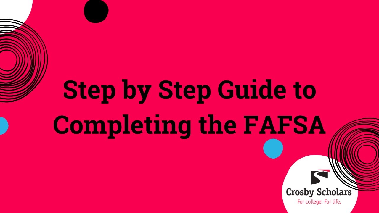 Step by Step Guide to Completing the FAFSA - YouTube