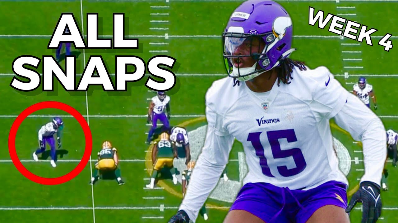 Dallas Turner Every Snap Vs Packers | Week 4 NFL Highlights - YouTube