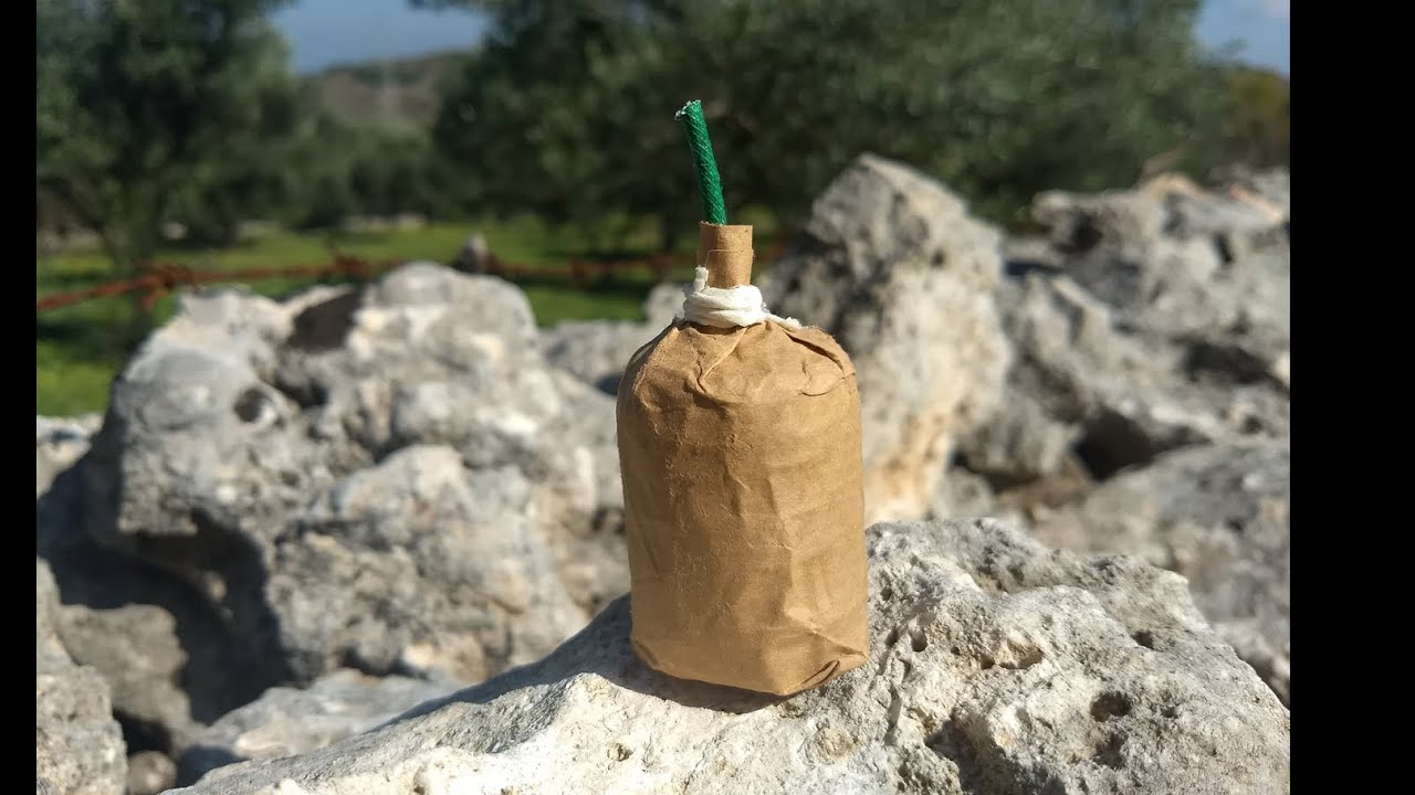 13g flash powder bomb / 13g petardo artigianale polvere flash TEST ...