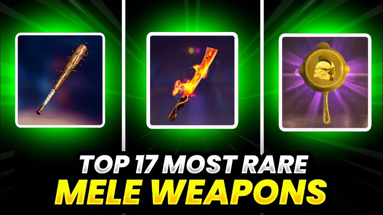 Top 17 Rare Mele Weapons Of Free Fire Battleground - YouTube