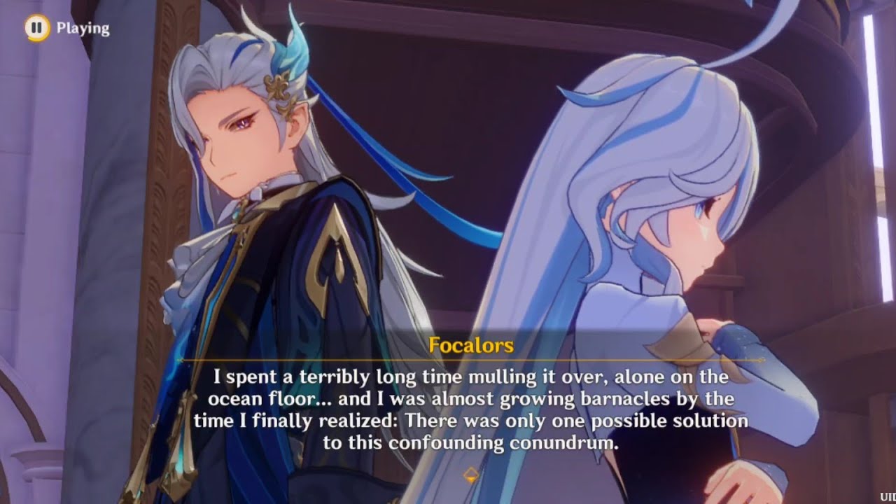 Focalors Show here self Cutscene | Genshin Impact - YouTube