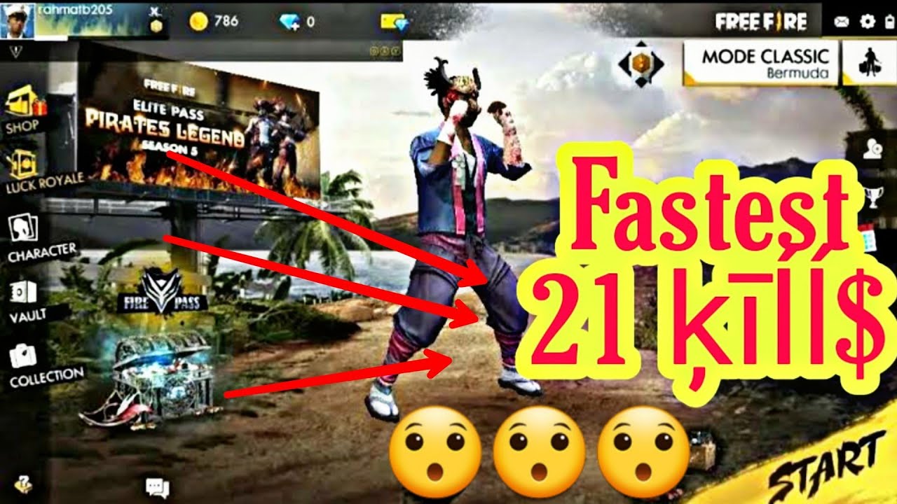 Free fire new world record 2020 | free fire 21 kills top player 2020 ...