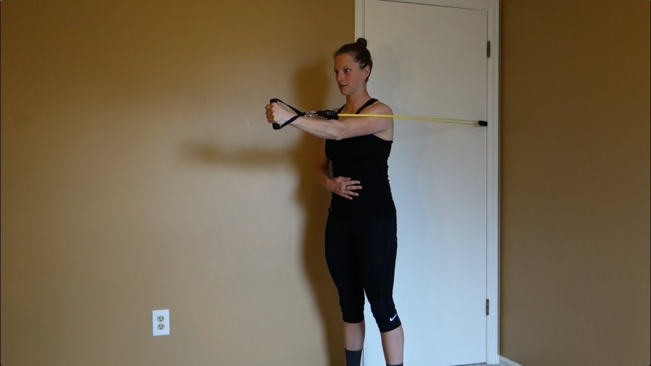 One-Arm Chest Fly with Resistance Bands by NeeBooFit - YouTube