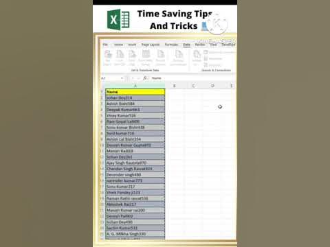 #shorts Excel || split digit and name excel shortcut key|| very usefull &easy - YouTube