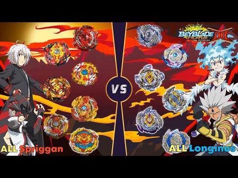 ALL Spriggan VS ALL Longinus 】 Relay Battle Beyblade Burst DB 베이블레이드 ...