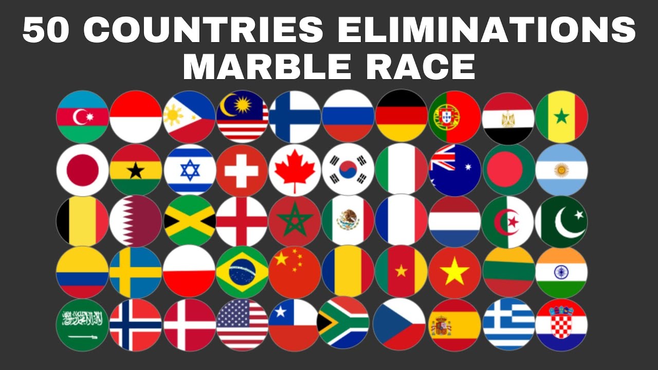 50 Countries Marble Race League Season 1 Day 4 | Marble Race in Algodoo ...