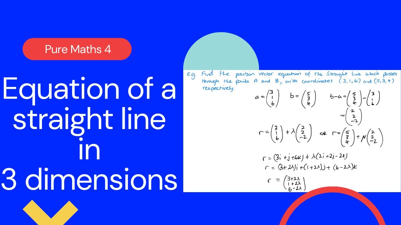 Equation of a straight line in three dimensions (Edexcel IAL P4 7.9 ...