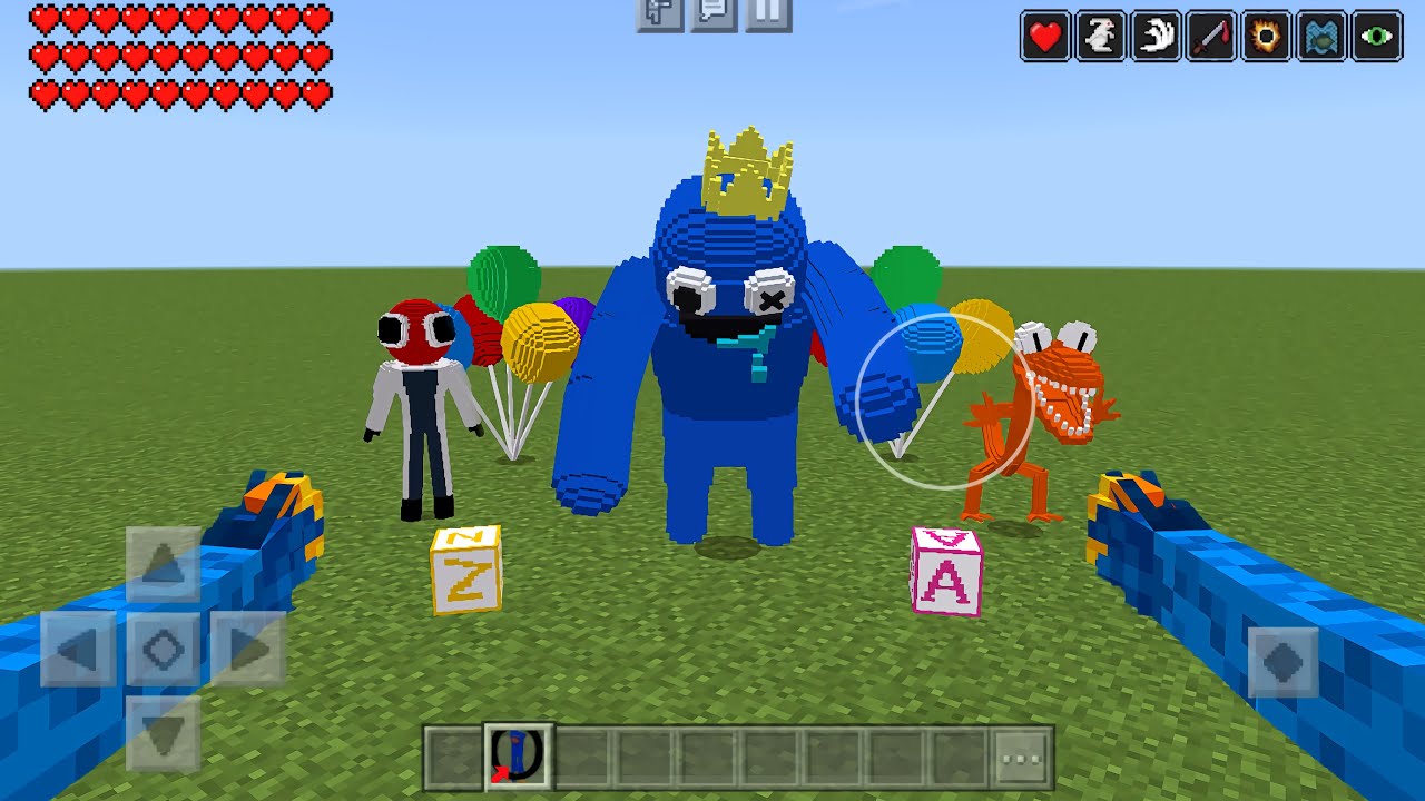 Me as Huggy Wuggy MORPH vs All RAINBOW FRIENDS Addons in Minecraft PE - YouTube