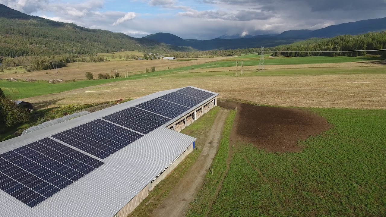 Dairy Barn Solar Install from above - YouTube
