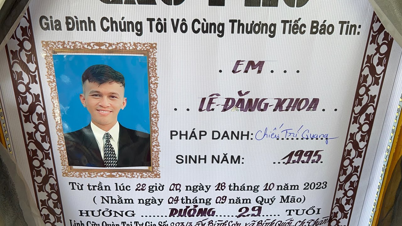 Lễ Tang Em Lê Đăng Khoa 29T(pd: chiếu trí quang)(Cty mai táng tân an ...