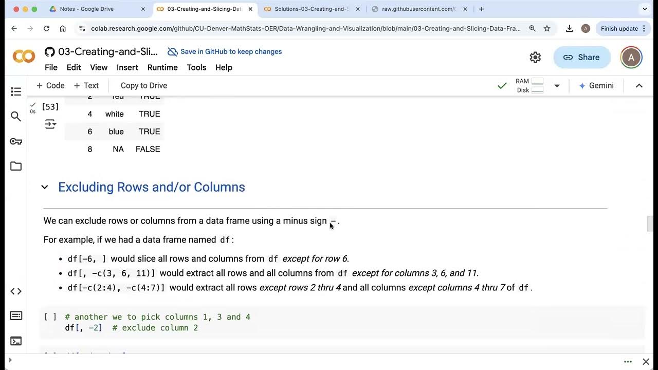 Slicing Data Frames in R by Excluding Indices - YouTube