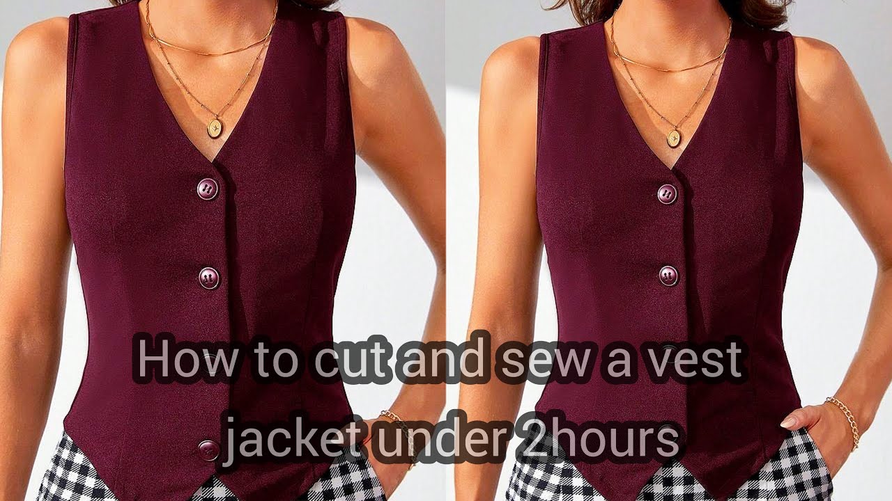 HOW TO CUT AND SEW A VEST JACKET. - YouTube