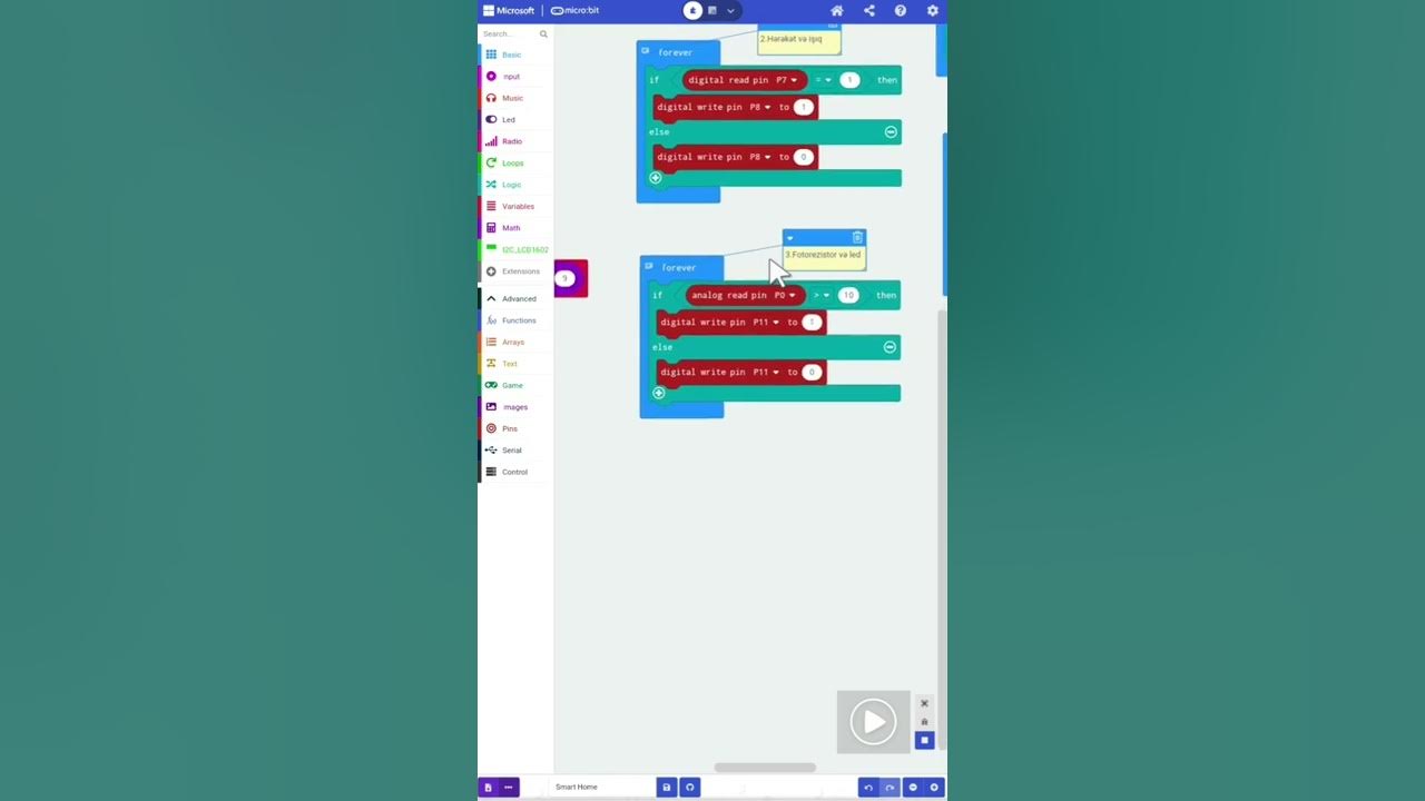 Steam:Mikrobit.Ağıllı ev layihəsi #steam #microbit #smarthome - YouTube