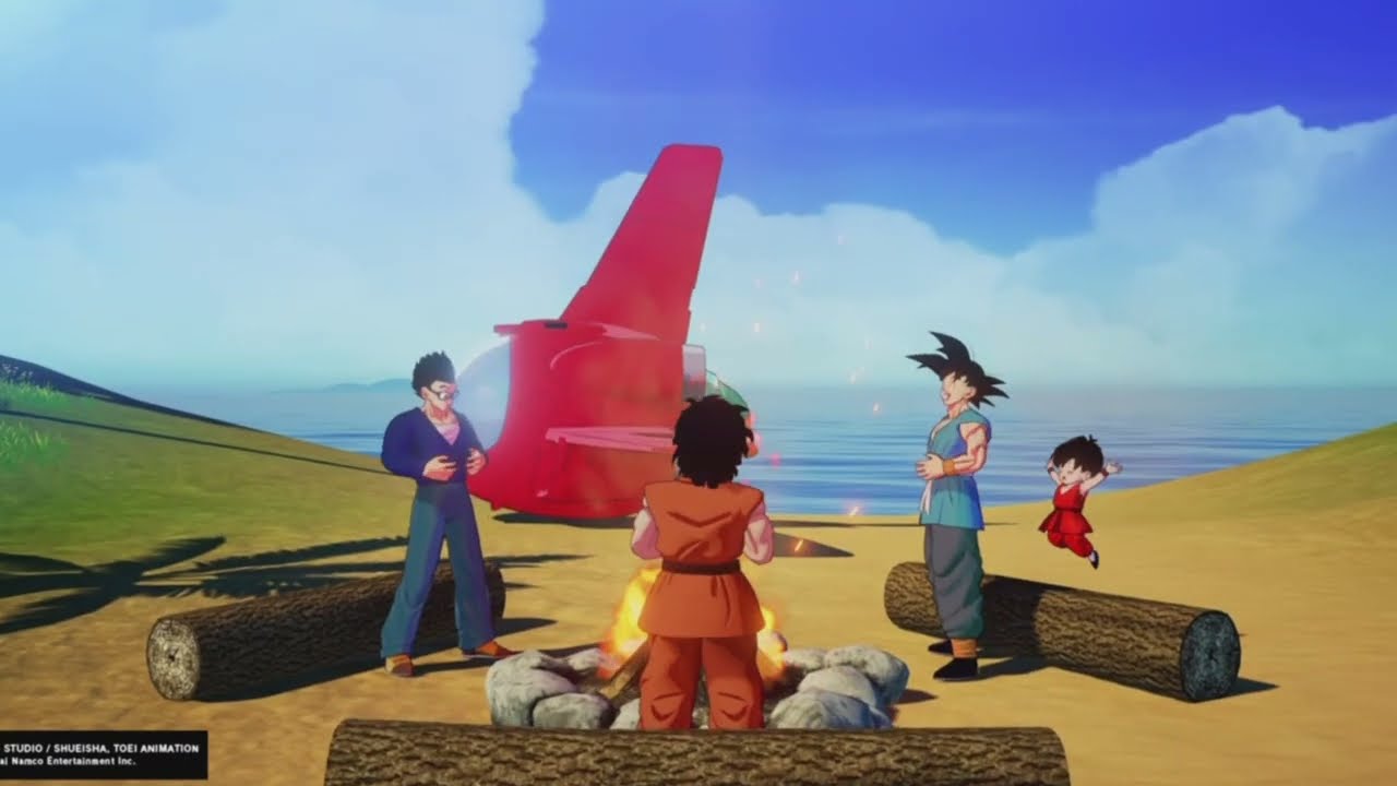 Dragon Ball Z Kakarot glitch Teen Goten free roam in Gi outfit - YouTube