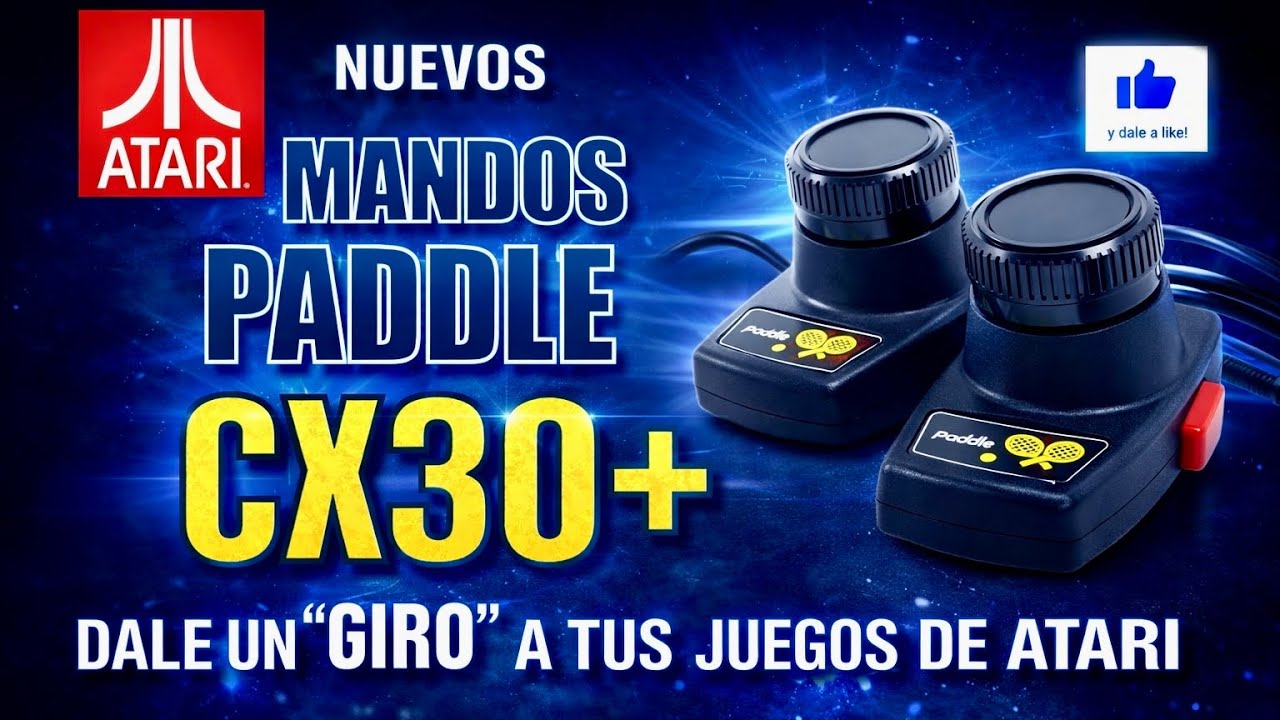NUEVO MANDOS PADDLE CX30+ DALE UN "GIRO" A TUS JUEGOS ATARI, Unboxing y ...