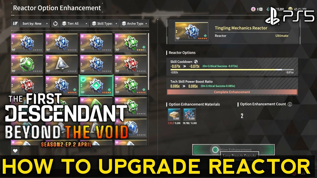 How to Upgrade Reactor THE FIRST DESCENDANT Upgrade Reactor |First ...