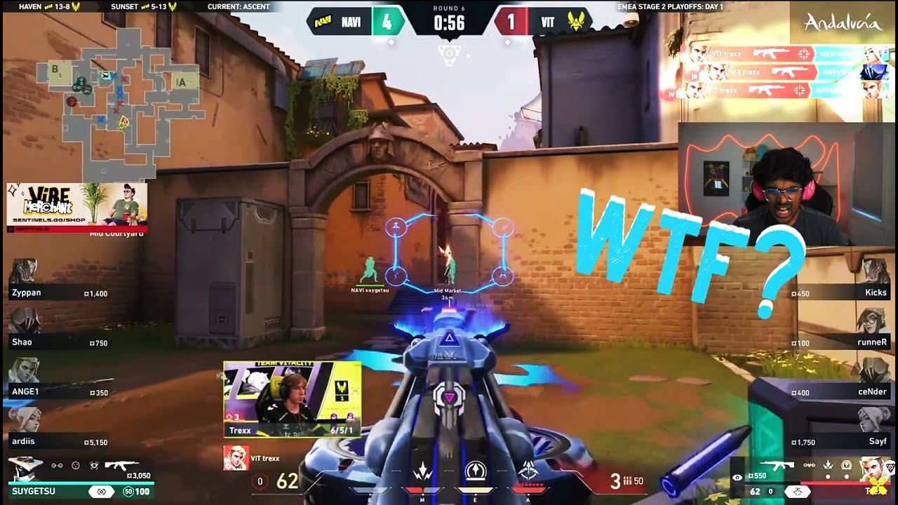 VIT Trexx 1v5 ACE against NAVI (Curry Reaction) - YouTube