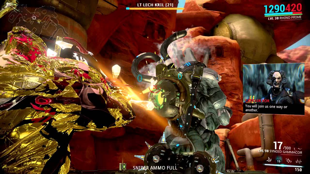 Warframe: Phobos Boss Solo with RHINO - YouTube