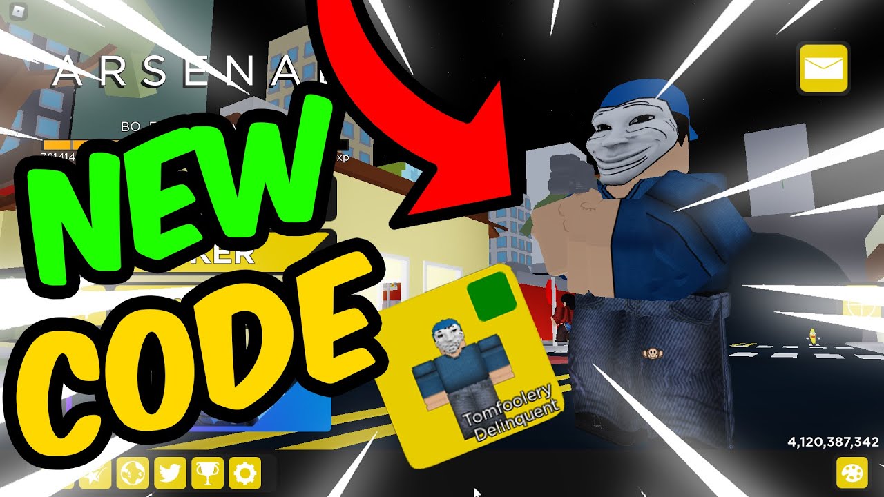 *NEW* Tomfoolery Skin Code (Roblox Arsenal) - YouTube
