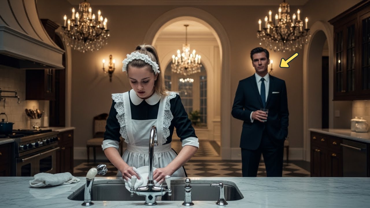 A Billionaire Discovers His Housekeeper’s Daughter Washing Dishes at ...