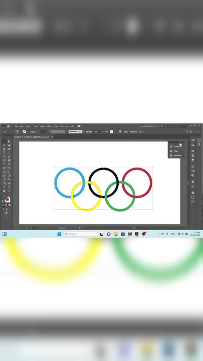 How to create A olympic Logo Design in Illustrator|কিভাবে লোগো ডিজাইন ...