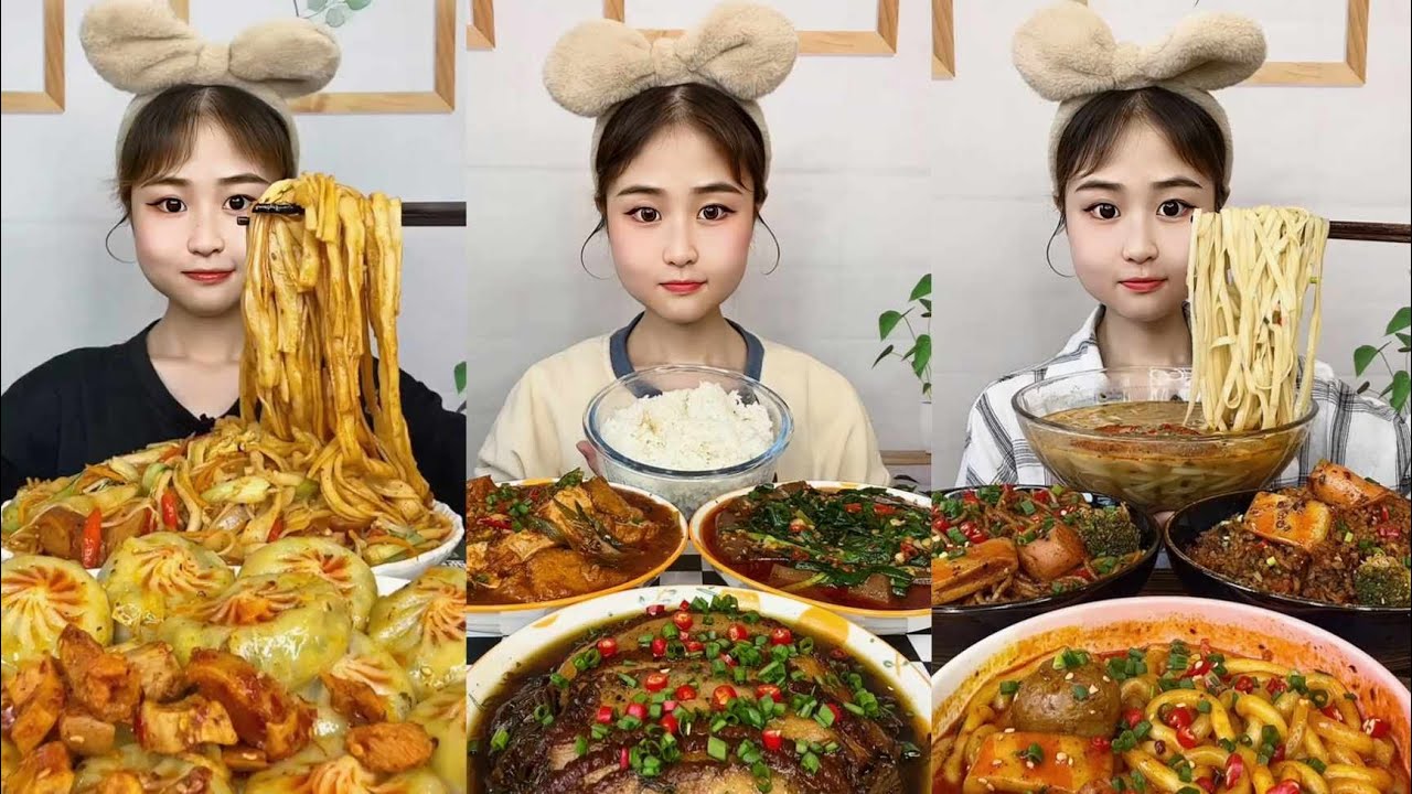 인기있는 음식 먹방 비빔국수과불닭볶음면 먹방 대창삼겹살에간장볶음밥 먹방 중국대식가 먹방 중국먹방 당면 라면 비빔밥
