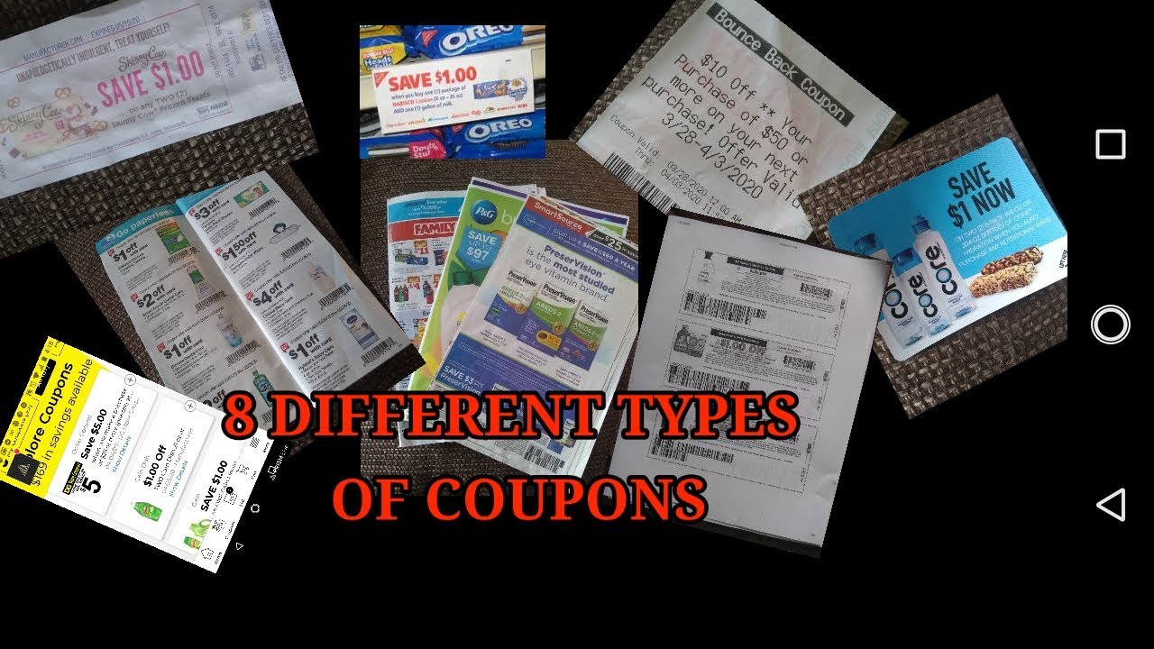 ⭐Couponing for beginners: 8 types of coupons 🌟 - YouTube