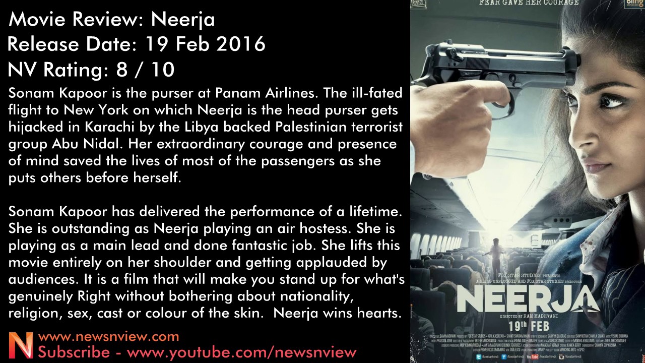 When did neerja movie start filming - leathergasm