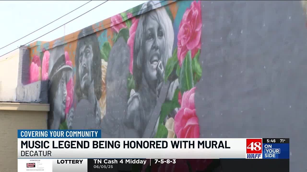 Decatur music legend being honored with mural - YouTube