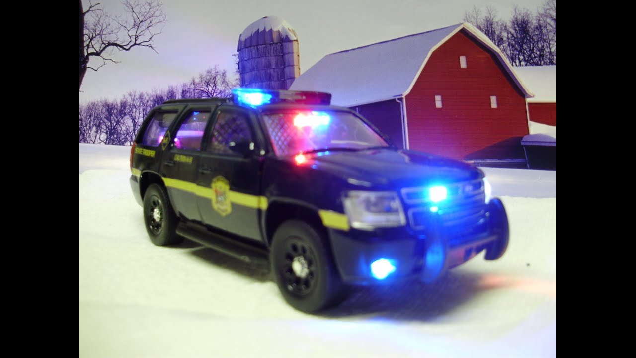 Custom 1:32 DELAWARE STATE POLICE K-9 Chevy Tahoe diecast with working ...