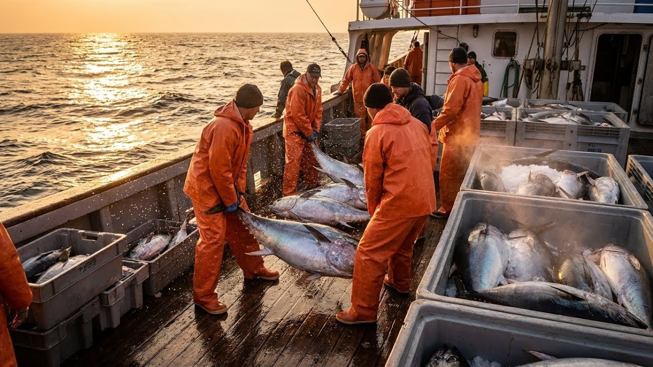 When Giant Tuna Cover the Deck — The Most Satisfying Process at Sea ...