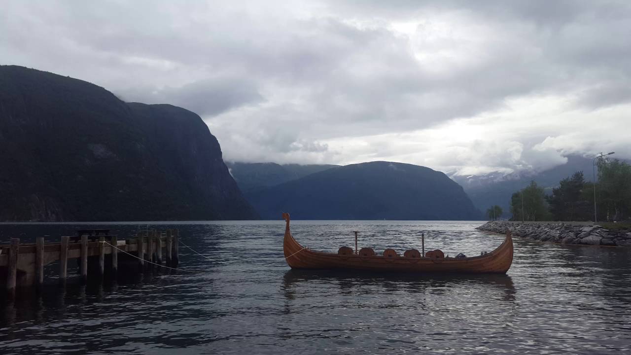 Viking ship docked in Valldal, Norway [PART 2] - YouTube