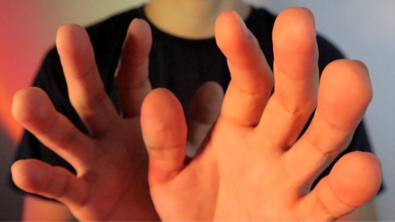 ASMR Hand movements/ Face touching with Humidifier sounds - YouTube