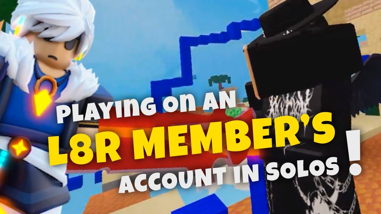 Playing on an *L8R CLAN MEMBER'S* account in SOLOS · ROBLOX BEDWARS ...