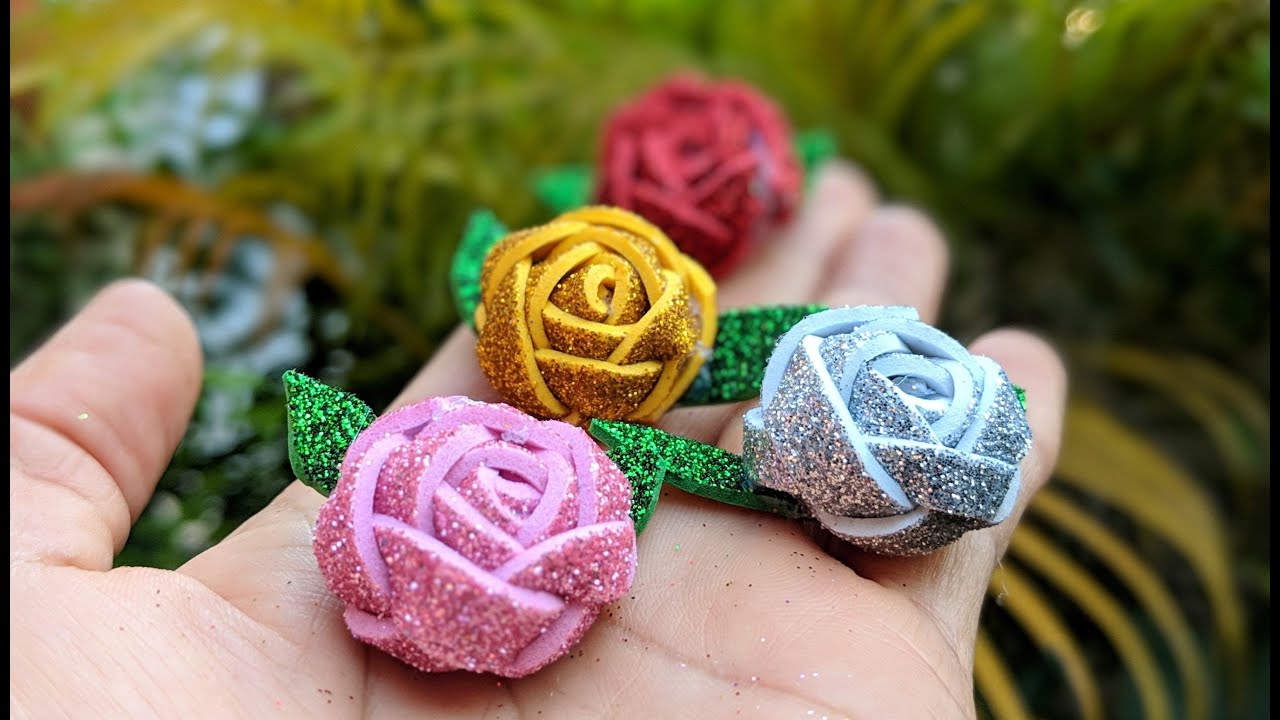 How To Make small Roses , Valentine gifts - YouTube