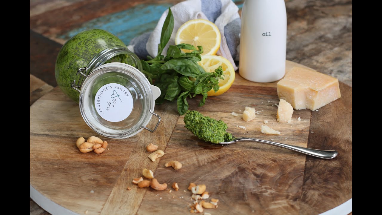 Basil and Rocket Pesto Recipe - YouTube