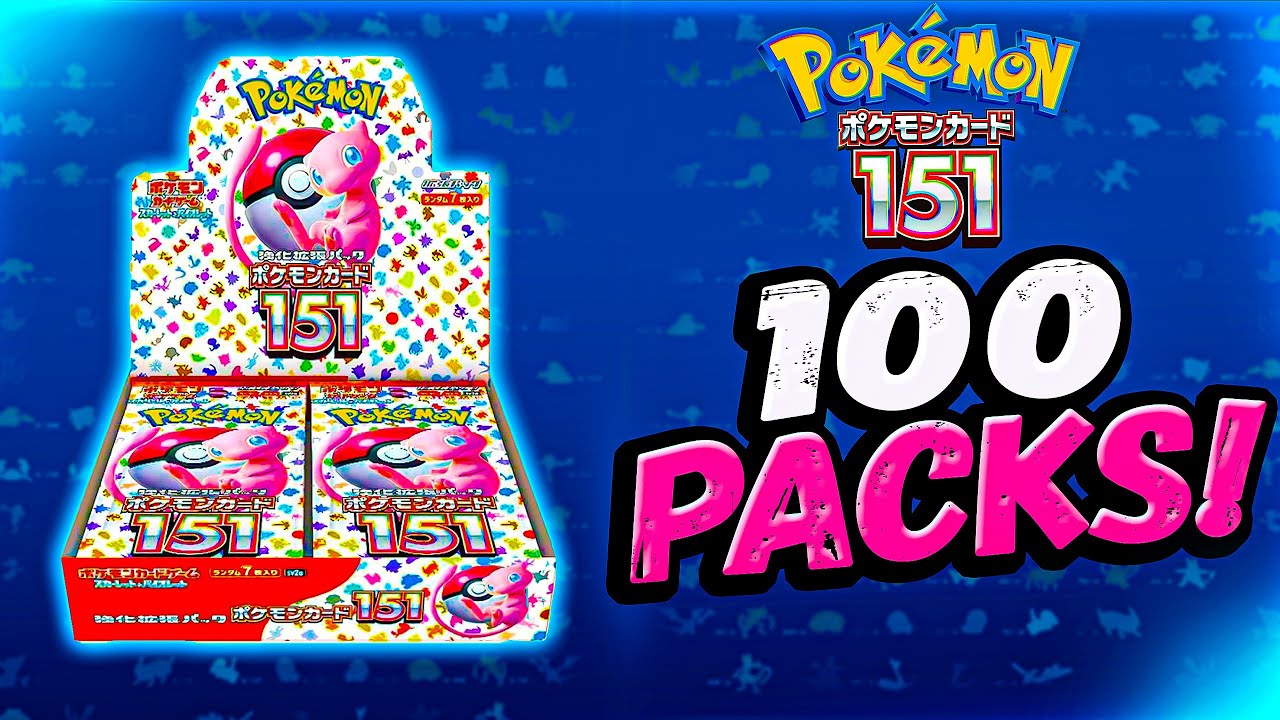 Opening 100 Pokémon 151 Japanese Booster Packs! - YouTube