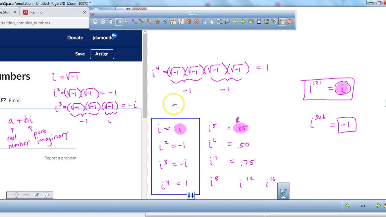 Algebra 2B 2020 Add And Subtract Complex Numbers KA YouTube Algebra 2B 2020 Add And Subtract Complex Numbers KA YouTube